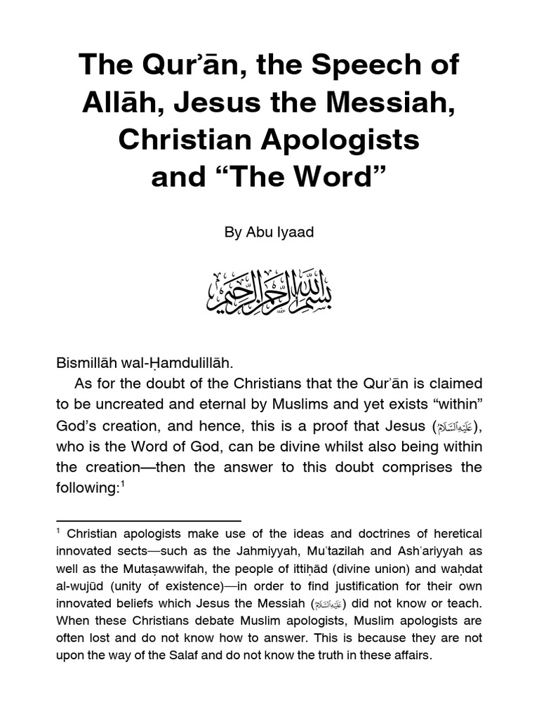 Doubts Quran Eternal Christians | PDF | God In Islam | Quran