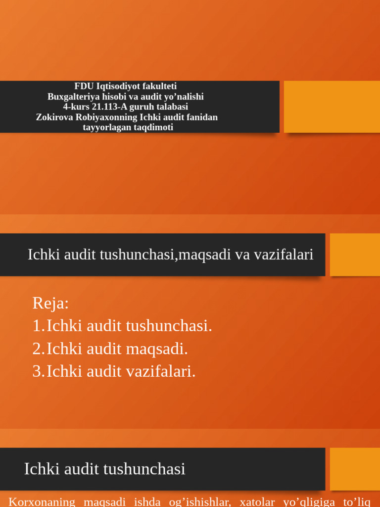 Ichki Audit | PDF