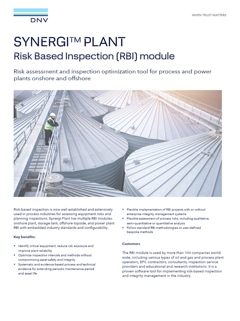 Synergi Plant RBI - Flyer - tcm8 58933 | PDF | Risk | Computing