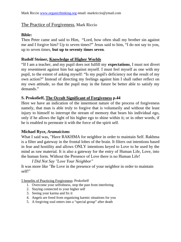 Forgiveness Sheets and Quotes For Workshop-2 2 | PDF | Forgiveness ...