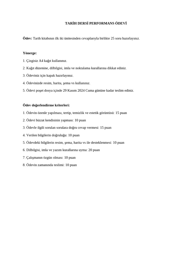 Performans Ödevi | PDF