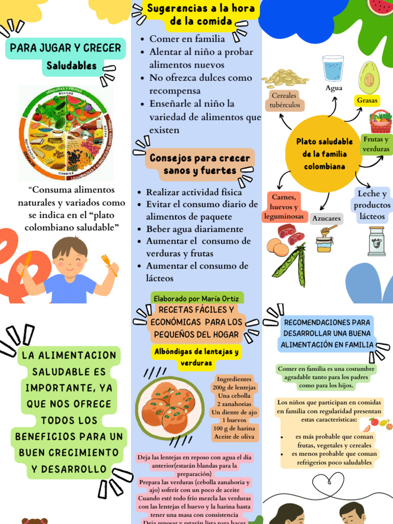 Folleto de Alimentación de 1 A 3 Años | PDF | Alimentos | Vegetales
