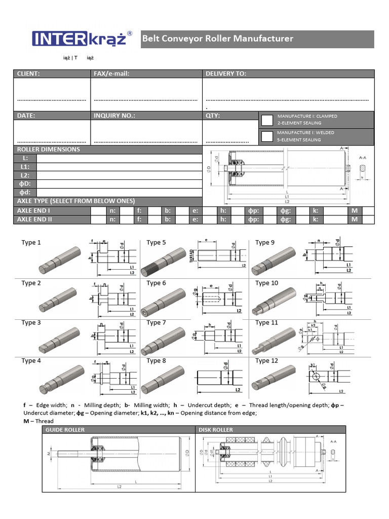 Inquiry Form Rollers | PDF | Mechanical Engineering