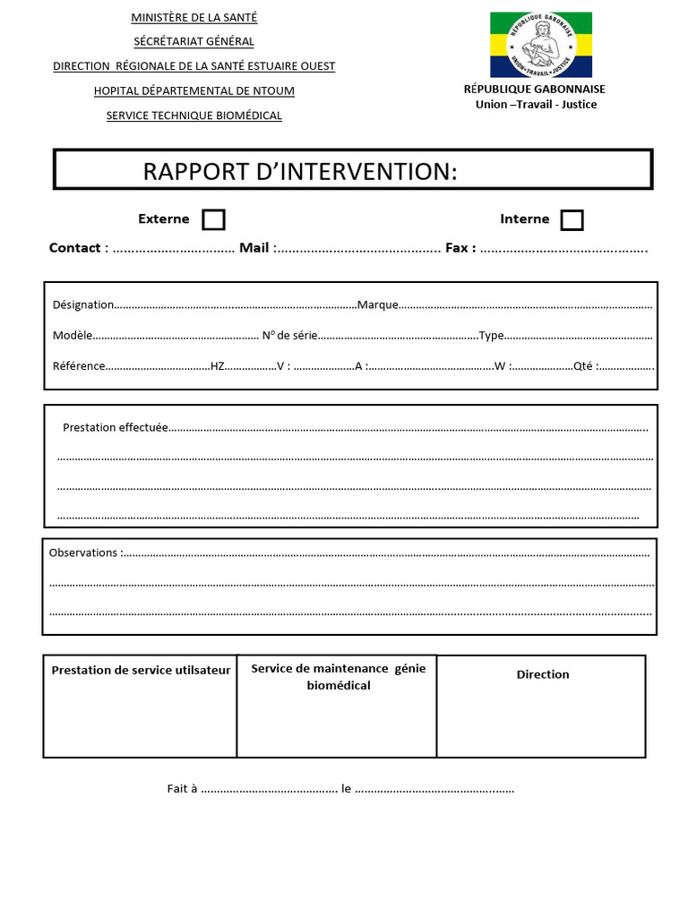 Rapport intervention PDF | PDF