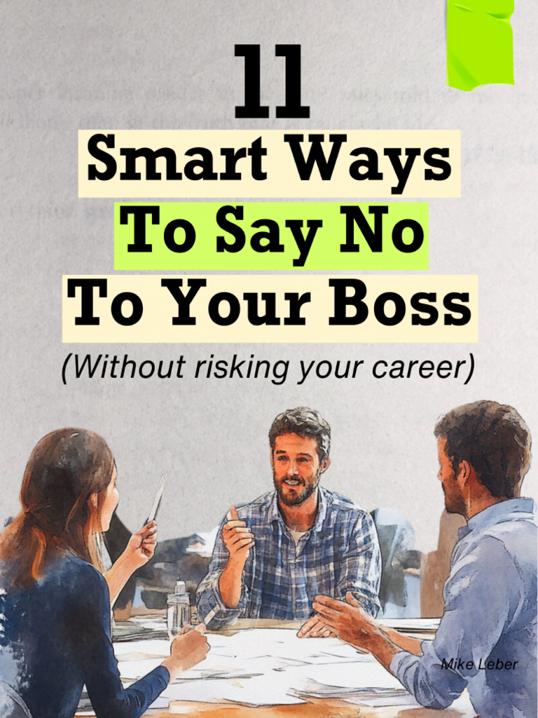 11 Way To Say No To Your Boss | PDF