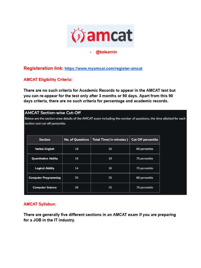 Amcat Exam | PDF
