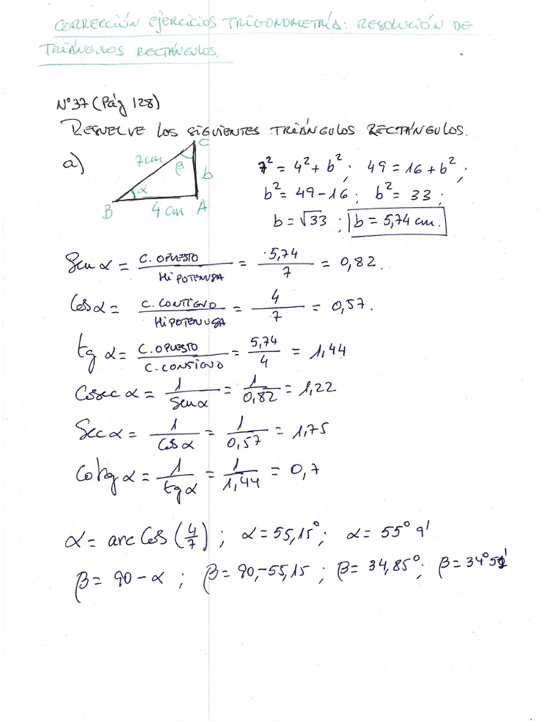 Corrreccion Ejercicios Trigo 373839 | PDF