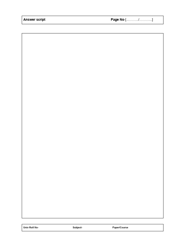 Blank A4 Page Format | PDF