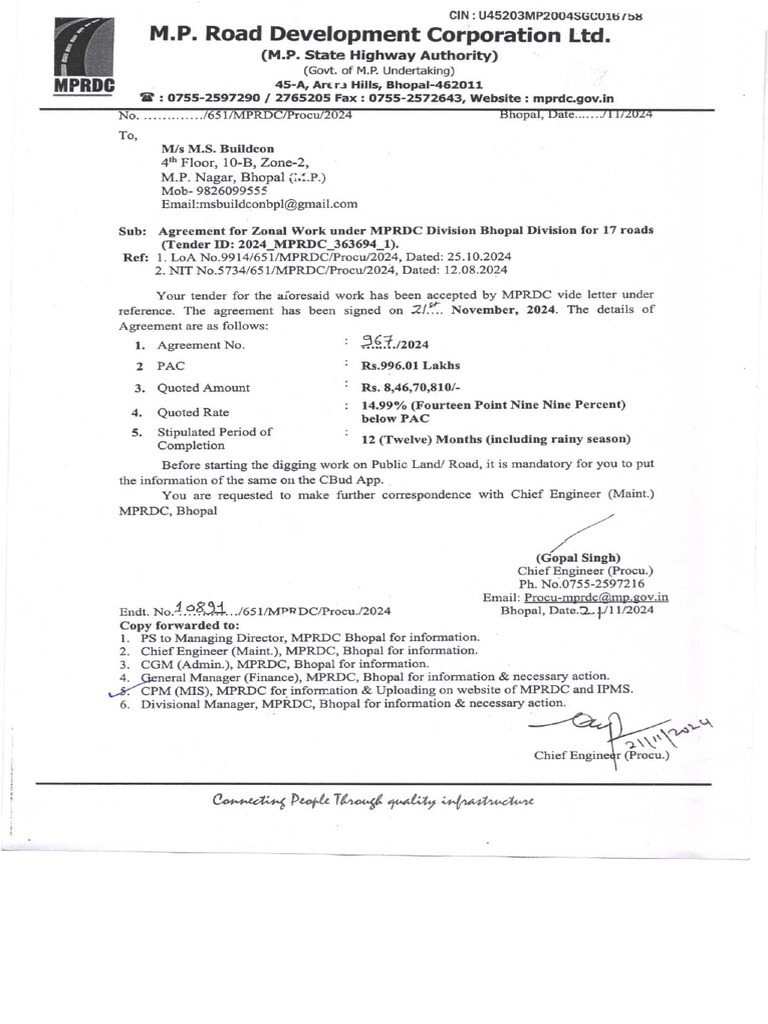 Work Order 2024 967 | PDF