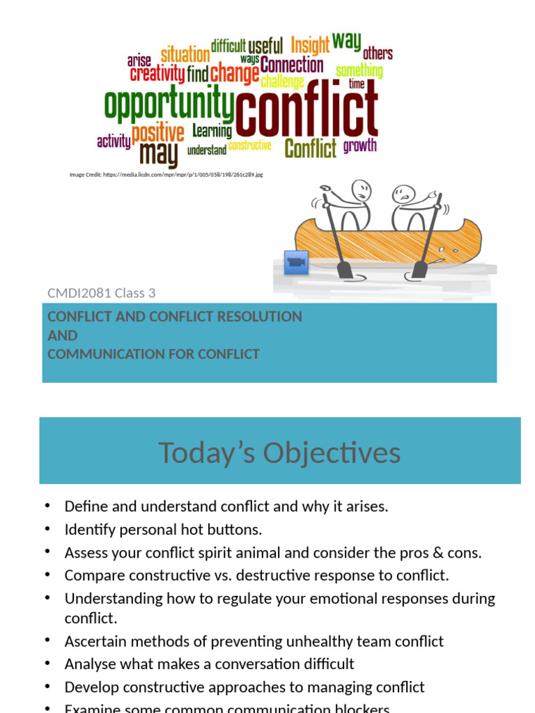 Week 3 Conflict Resolution and Communication | PDF | Conflict (Process ...