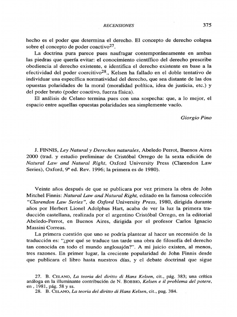 John Finnis. Derecho Natural | PDF | Razón | La naturaleza humana