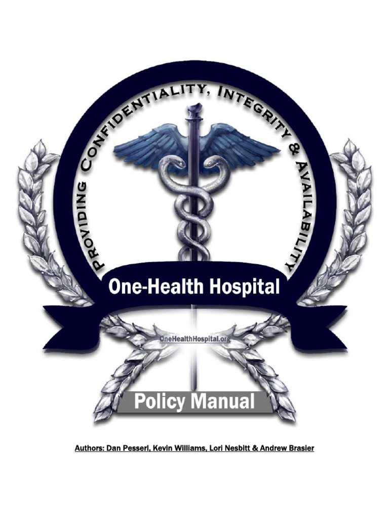 One-Health Hospital Policy Manual | PDF | Information Security ...