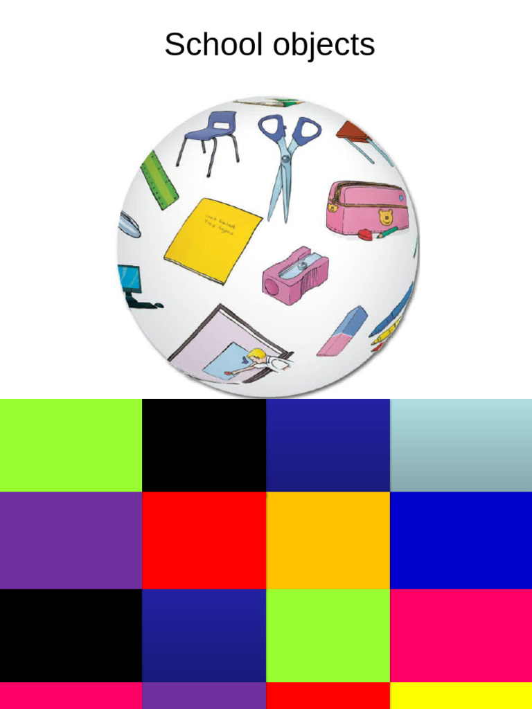 School Objects Memory Game | PDF