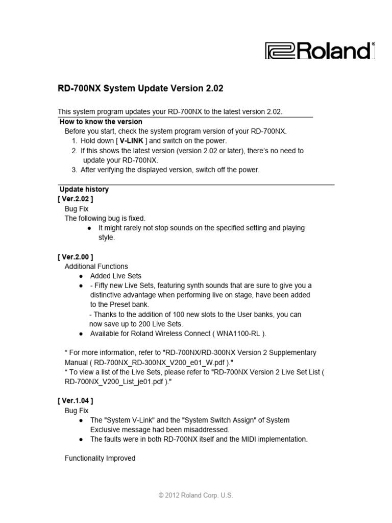 RD-700NX_System_Update_Procedure | PDF | Usb Flash Drive | Computer File