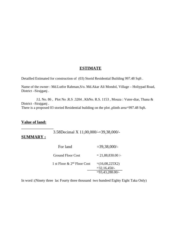 VALUATION CERTIFICATE | PDF | Building | Masonry