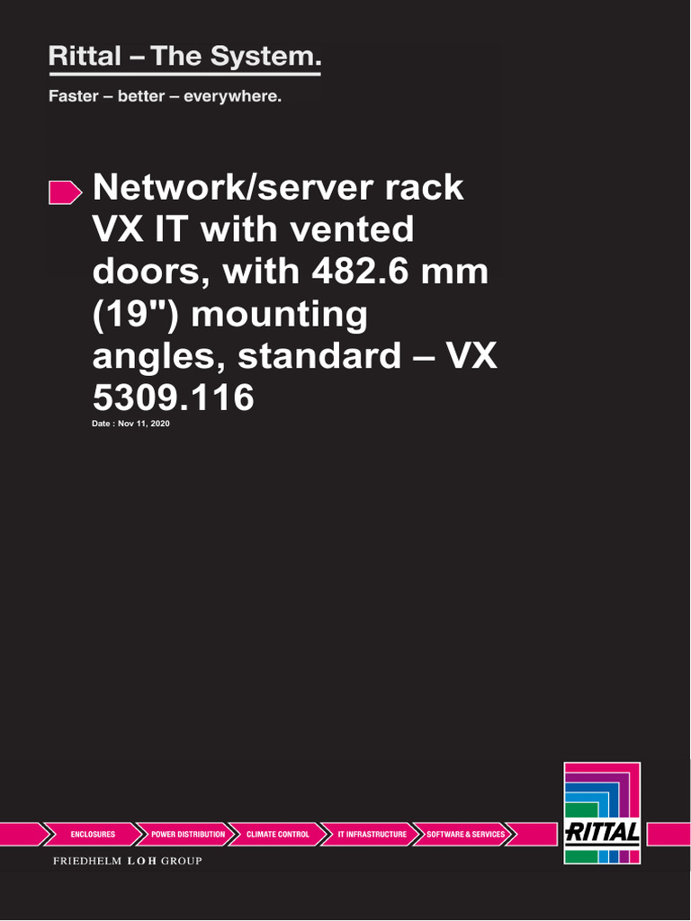 Rittal VX IT 42U Rack Specifications | PDF | Door