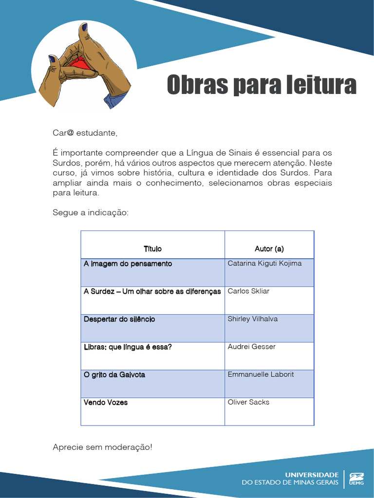 Obras Recomendadas sobre Surdez e Libras | PDF