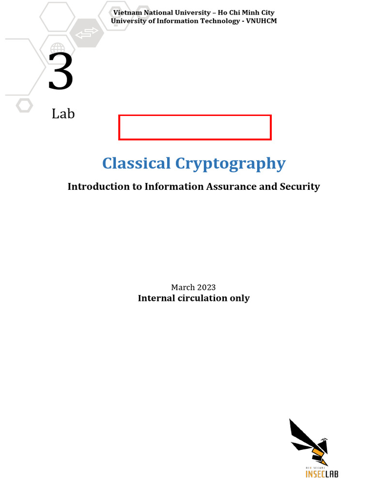 Lab 3 - Classical Cryptography | PDF | Cipher | Cryptography