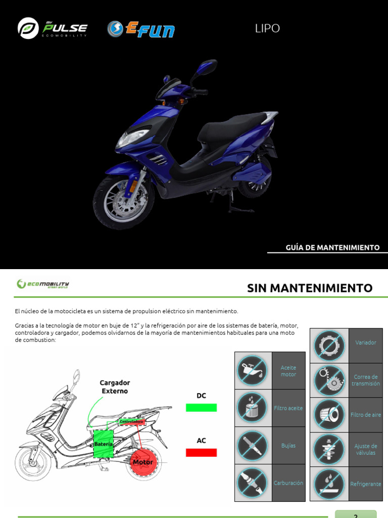 Maintenance A4 ESP - EFUN LIPO | PDF | Motocicleta | Vehículos