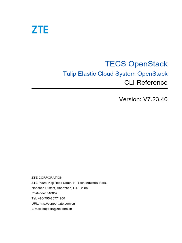4-TECS OpenStack (V7.23.40) CLI Command Reference | PDF | Open Stack ...