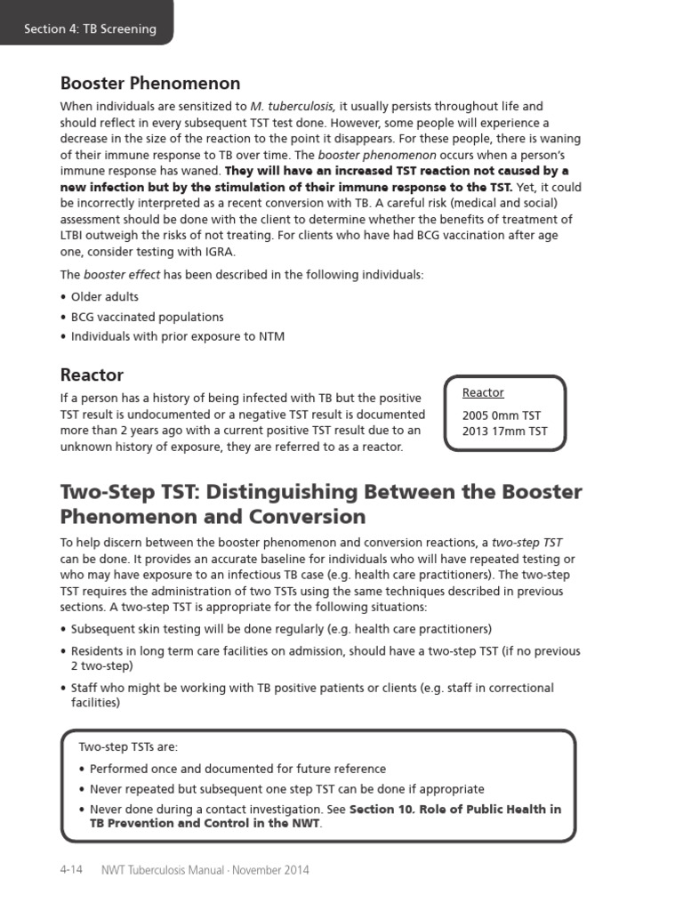 tb-section-4-two-step-tst_-booster-conversion | PDF | Tuberculosis ...