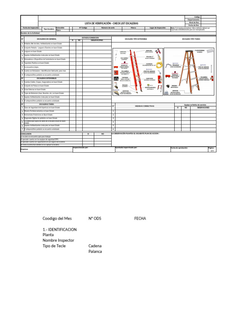Check List de Escaleras Rev01 | PDF