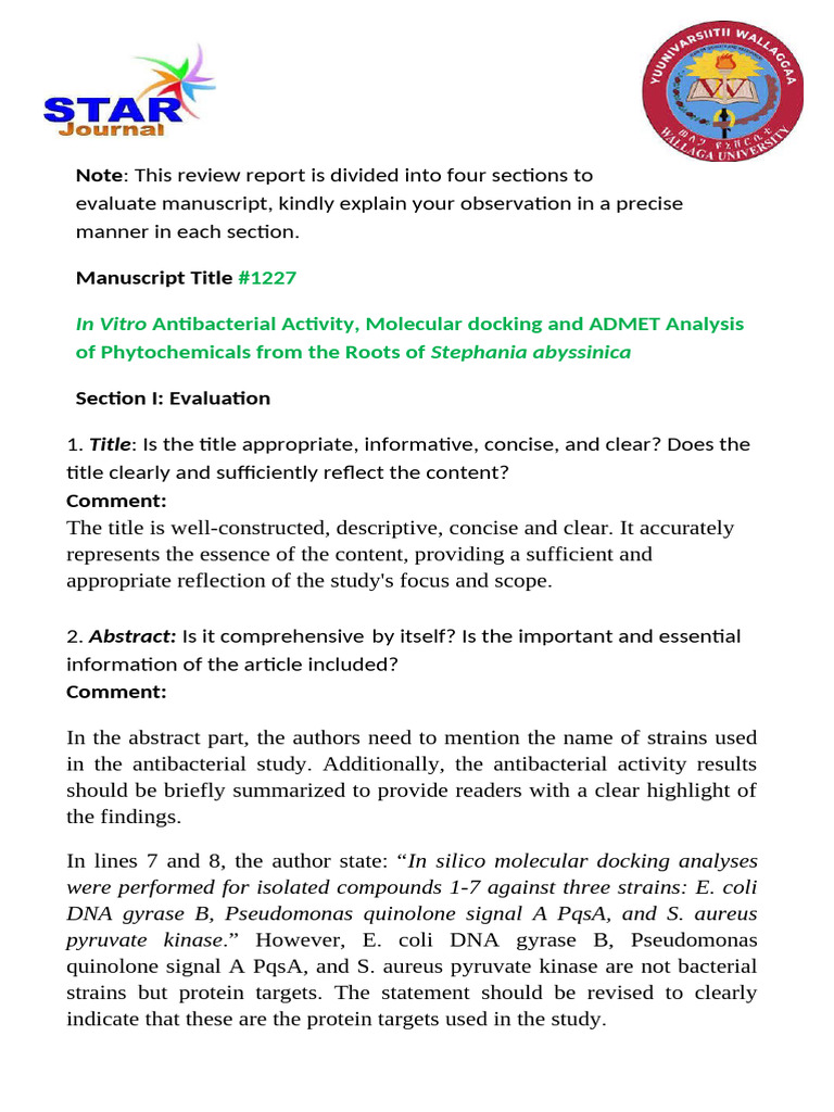 1227 Reviewer Report Form | PDF | Pseudomonas Aeruginosa | Life Sciences