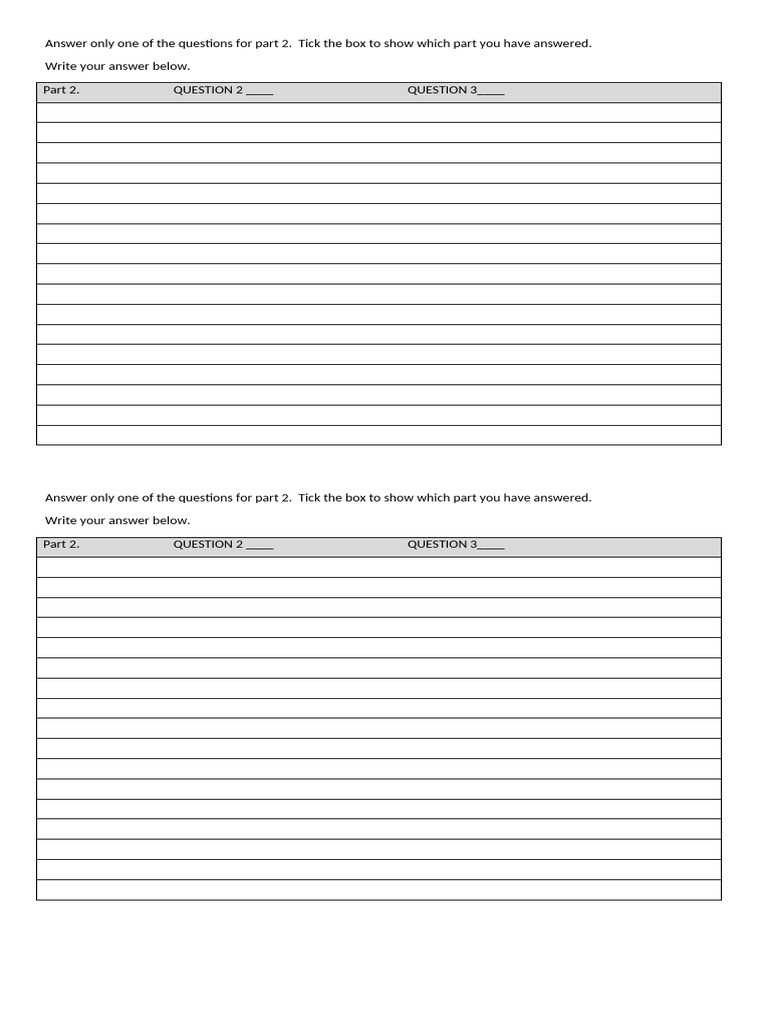 Writing Template Preliminary 1 | PDF