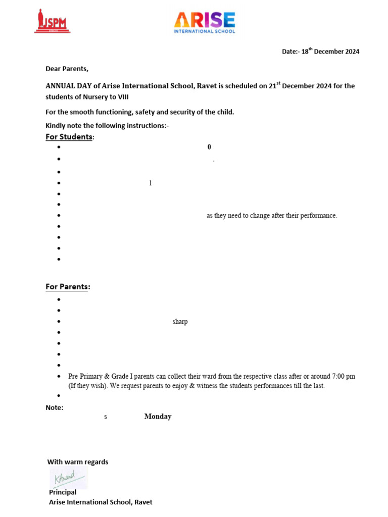 Annual Gathering Instruction Circular | PDF