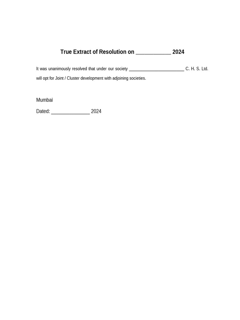 Extract of Resolution | PDF