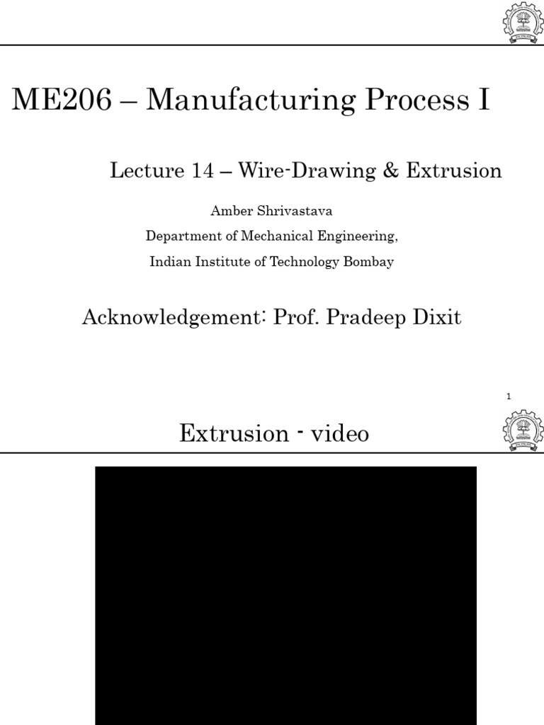 Wire Drawing and Extrusion Processes | PDF | Extrusion | Deformation ...
