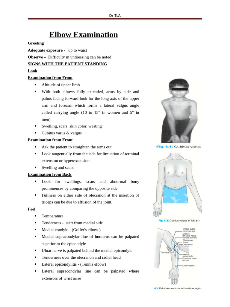 Examination | PDF | Elbow | Anatomical Terms Of Motion