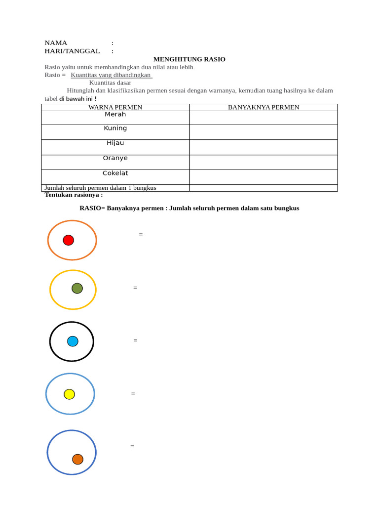 LKPD Rasio Permen | PDF