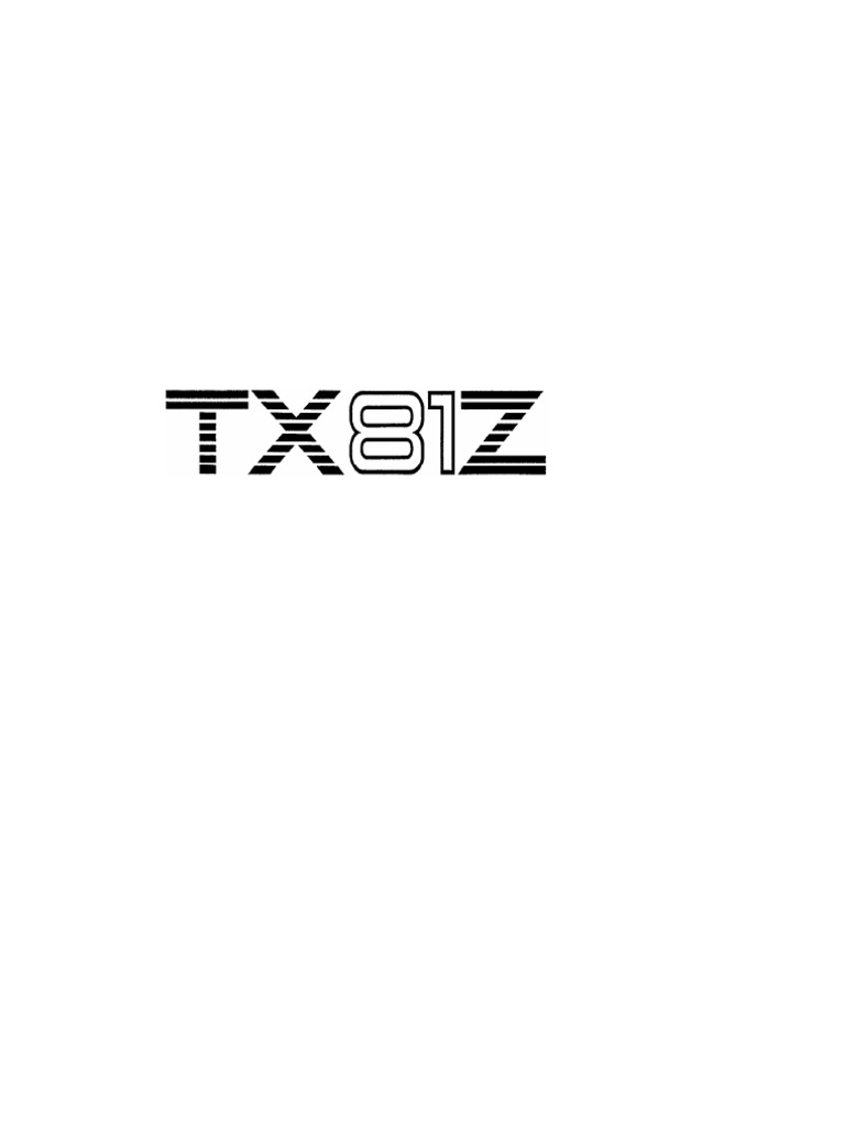TX81z_E-UM_HiQ | PDF | Pitch (Music) | Sound