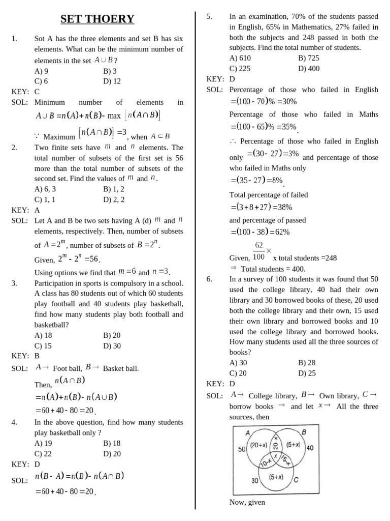 SET THEORY | PDF | Mathematics SET THEORY | PDF | Mathematics