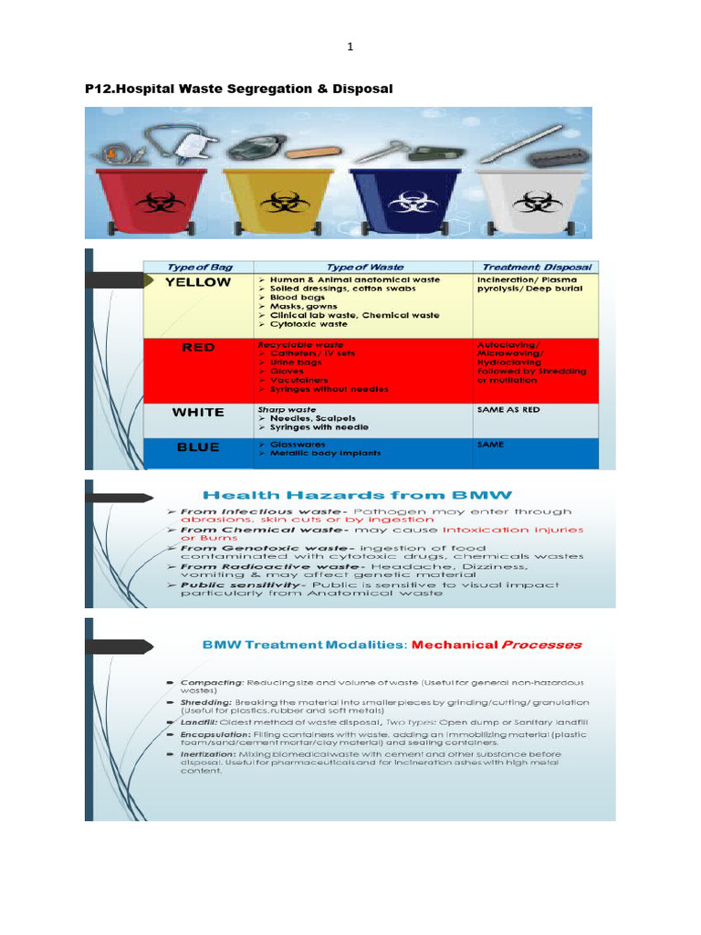 P12.Hospital Waste Segregation | PDF