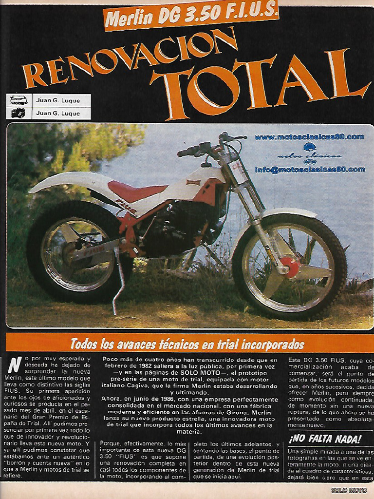 Merlin DG3.50.FIUS Solo Moto30 n42 1986 | PDF