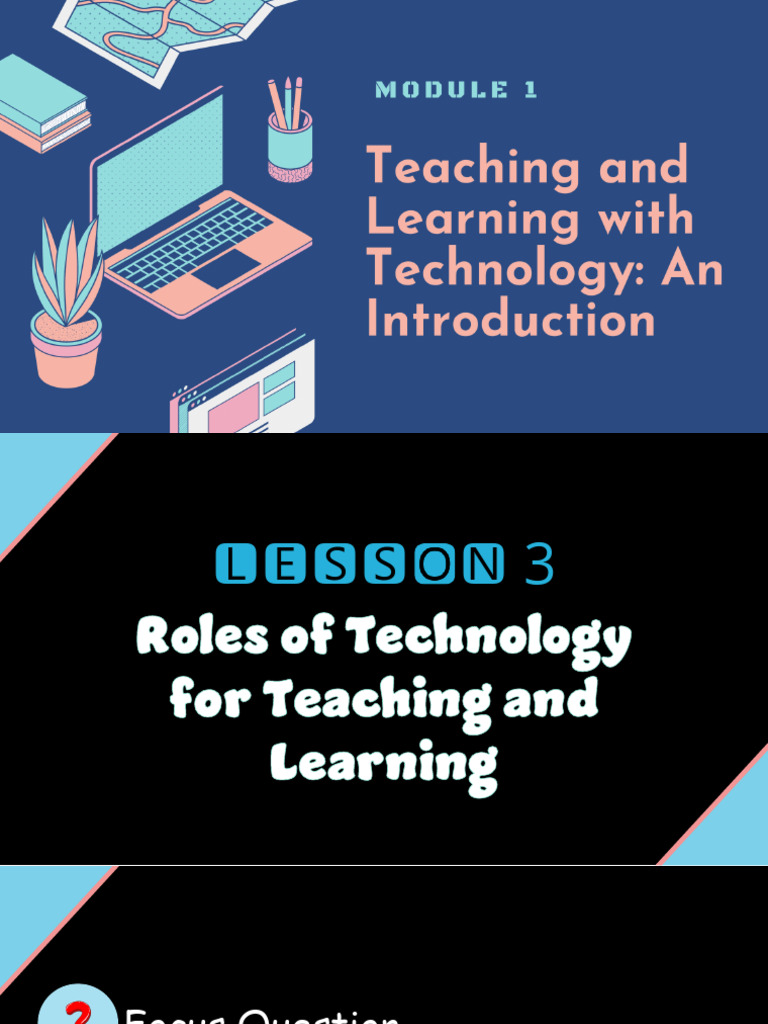 Module 1 - Teaching and Learning With Technology - Lesson 3 (1) | PDF ...