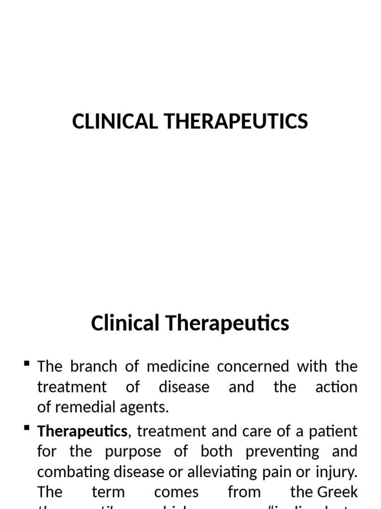 Clinical Therapeutics | PDF | Preventive Healthcare | Hematopoietic Stem Cell Transplantation