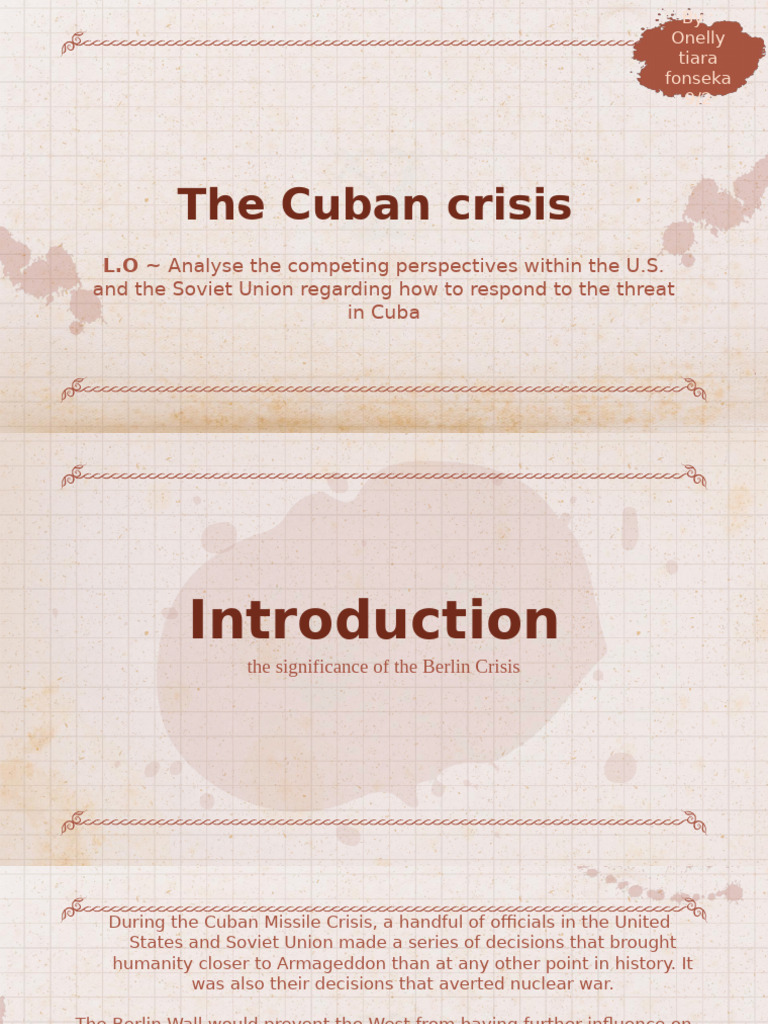 Cuban Crisis - Onelly 9-2 | PDF | Cuban Missile Crisis | John F. Kennedy