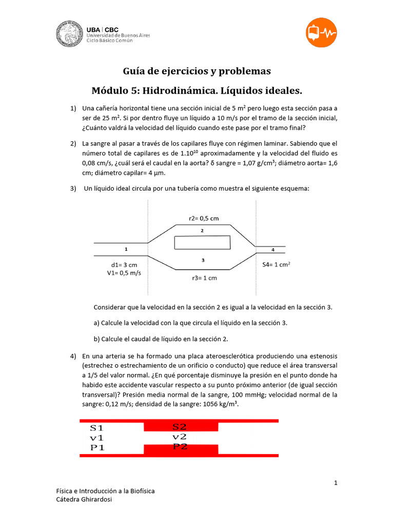 MÃ DULO 5. EJERCICIOS 2 CUAT 2024 | PDF | Capilar | Presión