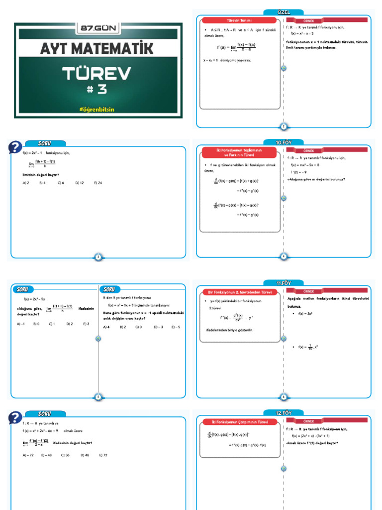 REHBER MATEMATÄ°K AYT KAMPI - Tã Rev - 03 | PDF