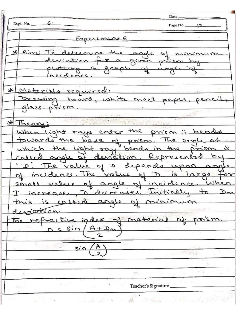 Physics Expt No.6 | PDF