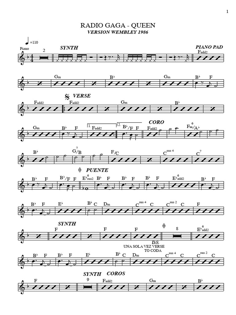 Radio Gaga - Queen | PDF