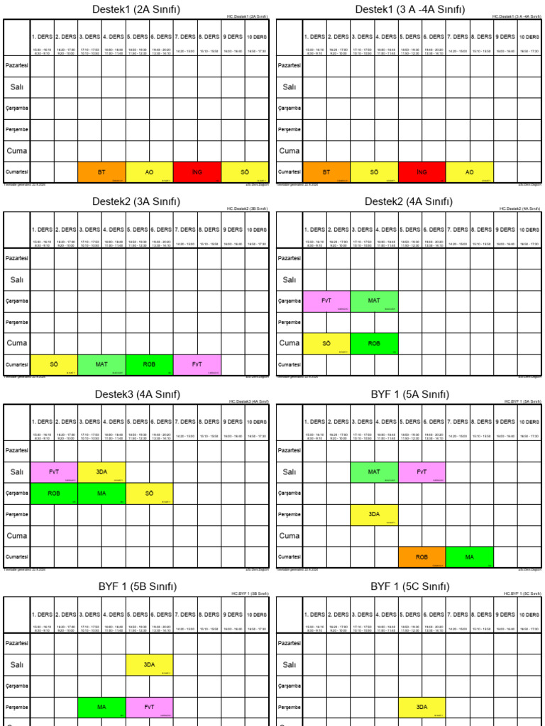 Ders Programi. | PDF