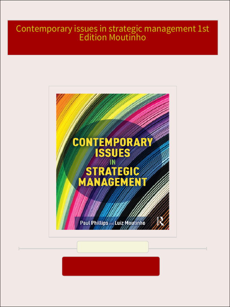 Download Full Contemporary issues in strategic management 1st Edition ... Download Full Contemporary issues in strategic management 1st Edition ...