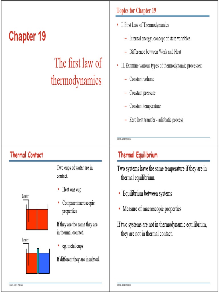 19 Lecture Outline 4p Pdf Thermodynamic Equilibrium Temperature
