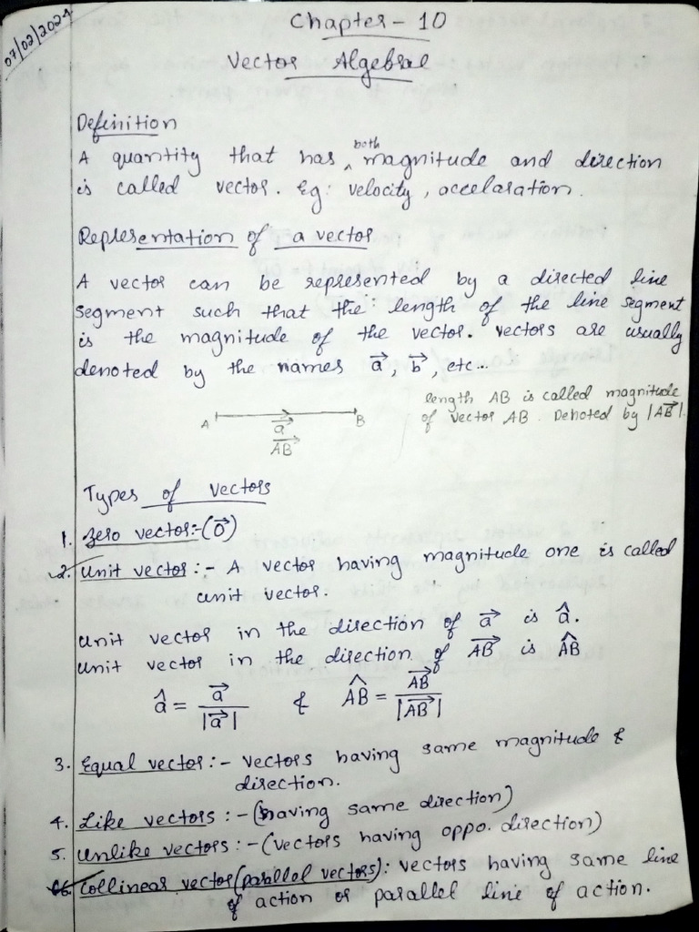 Vector Algebrae | PDF