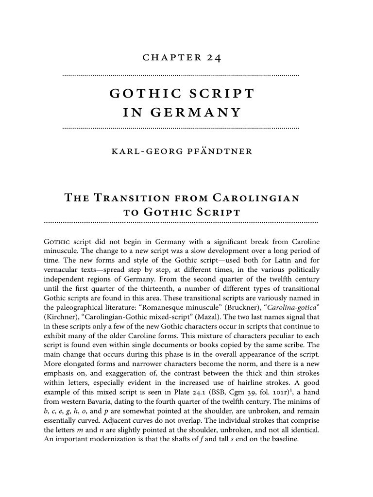 Latin Palaeography (Part I (I.5) Chapter 24 - Gothic Script in Germany ...