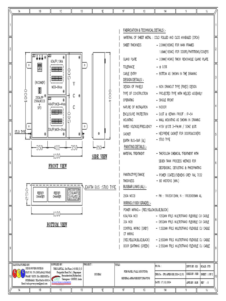 PDB Panel (Wall Mounted) | PDF